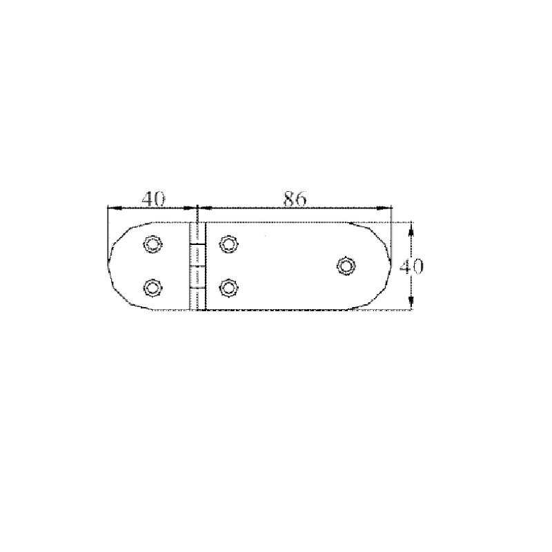 Heavy Duty Cast Hinge - 40 x 126mm | Onward Marine