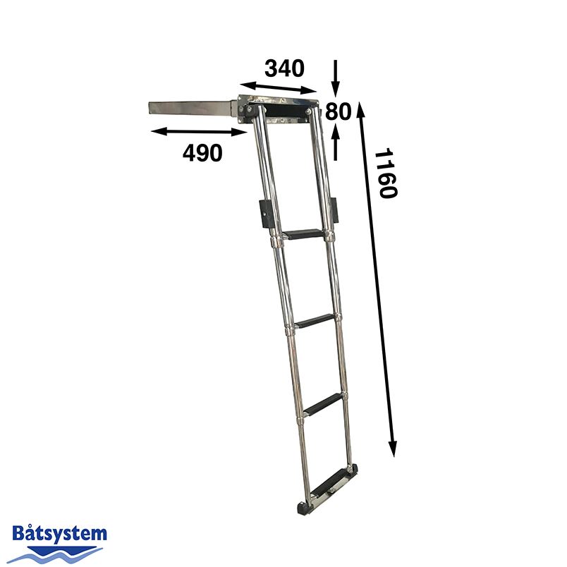 Under Platform 3/4 Step Telescopic Ladder in Box | Onward Marine
