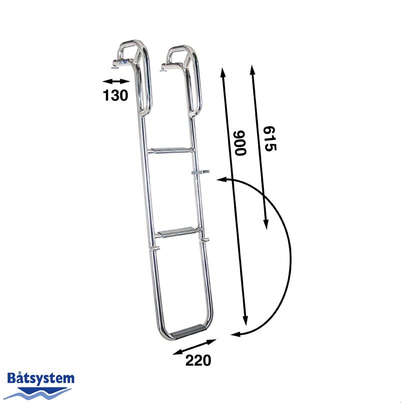 Stainless Steel 3 Step Hook Ladder | Onward Marine