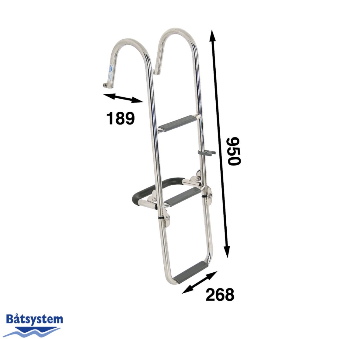 Folding 3 Step Side Ladder | Onward Marine