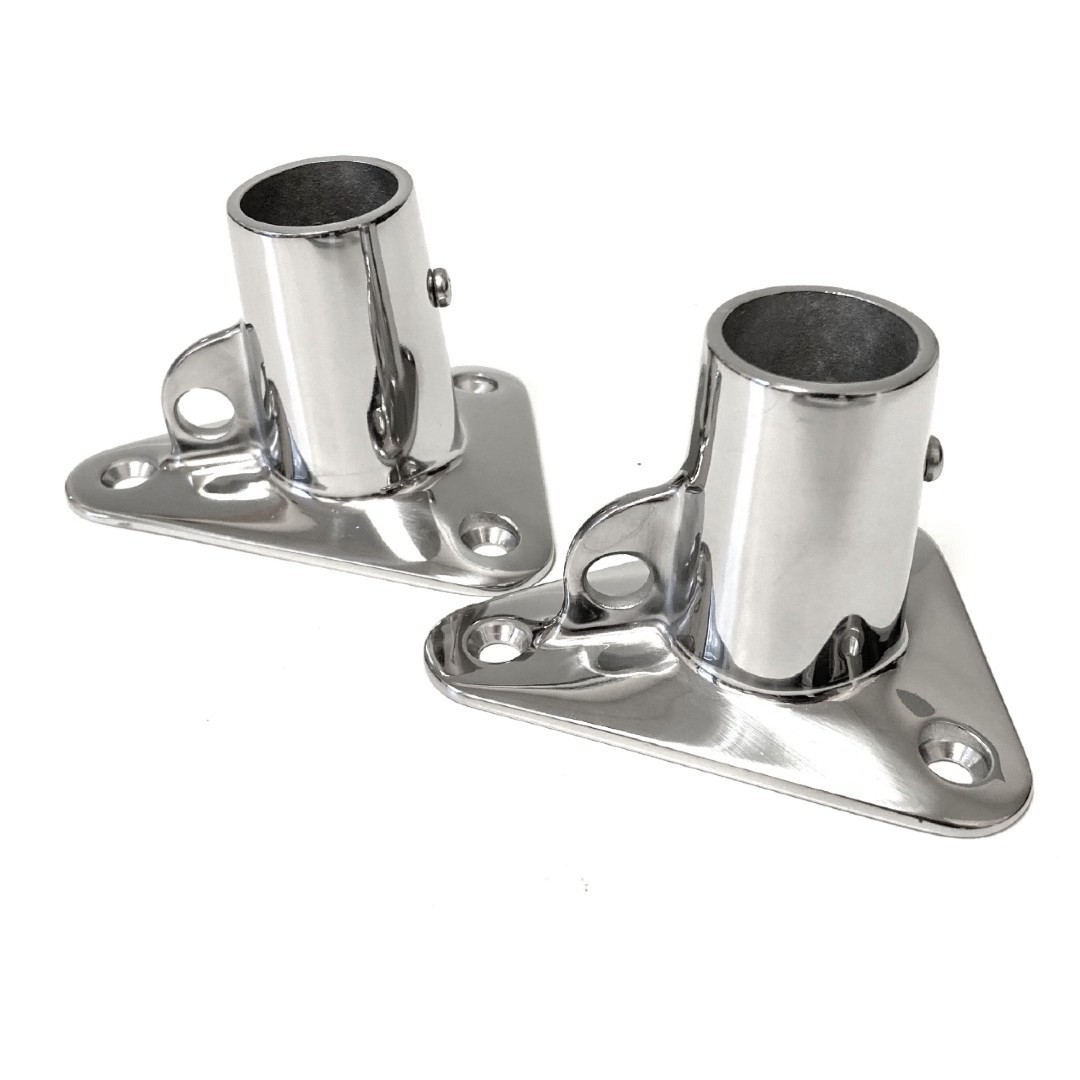316 Stainless Steel Stanchion Base (With Eye) | Onward Marine