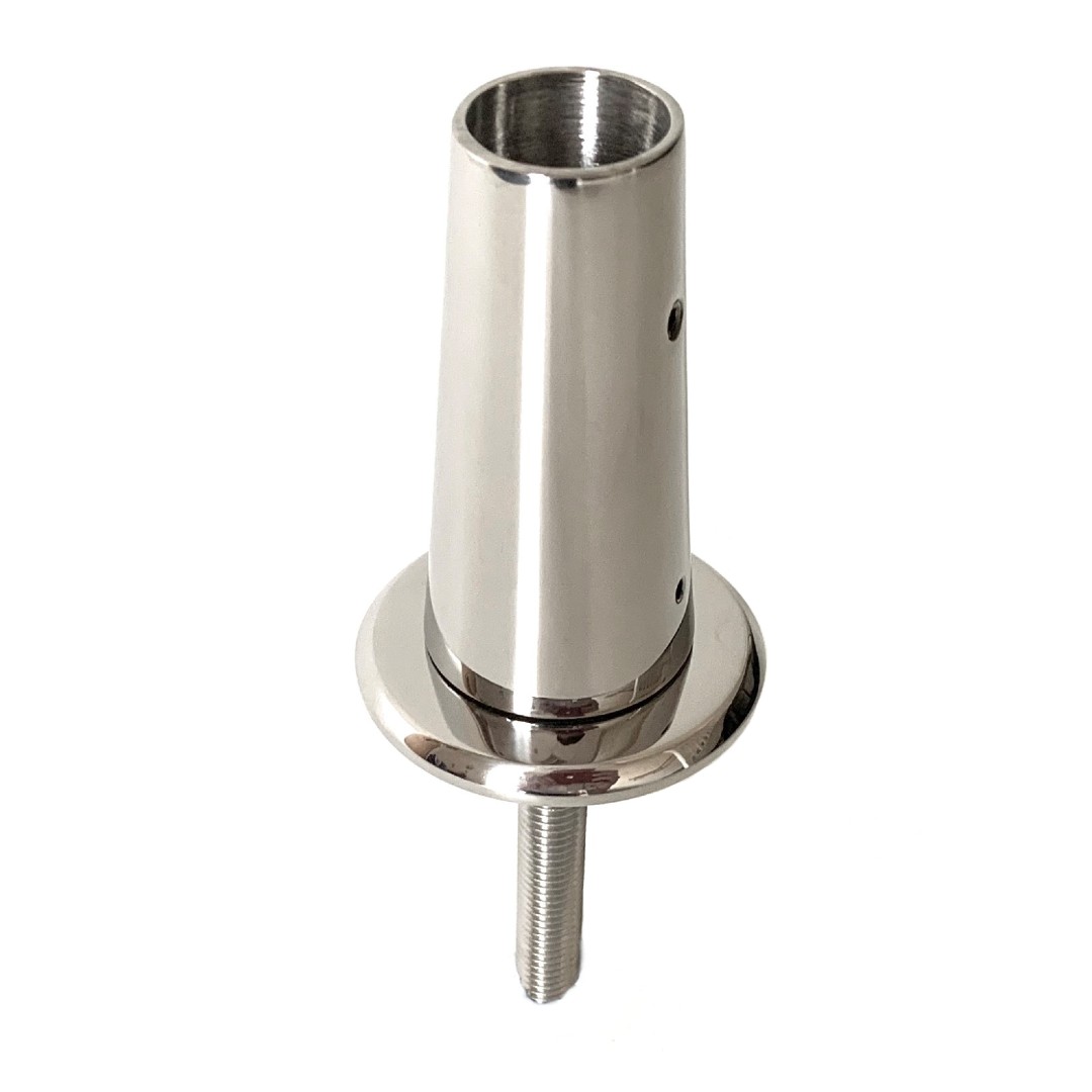 90 Degree Rail Socket with Surface Deck Plate | Onward Marine